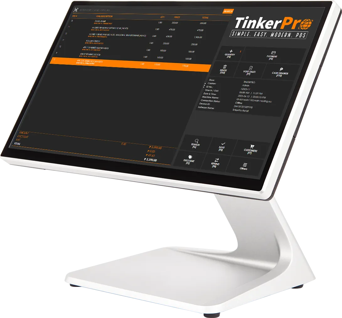 Interactive POS Demo | TinkerPro Point of Sale Systems | TinkerPro